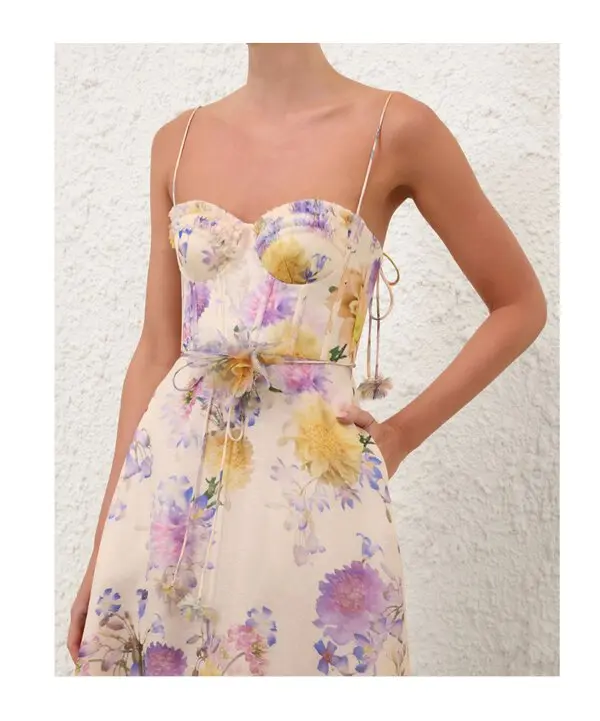 Zimmermann Luna Ruffle Midi Dress