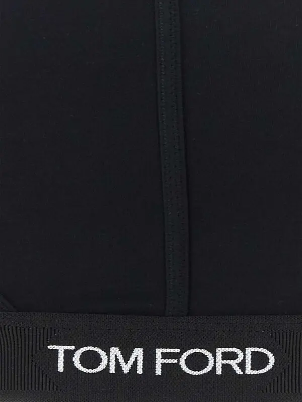 TOM FORD Logo Strap Bralette - Black