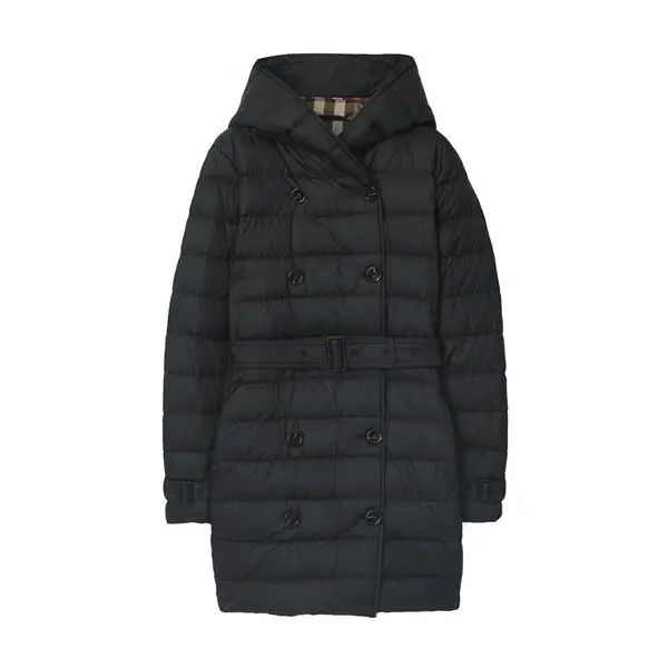 Burberry Short Hooded Puffer Coat - Black