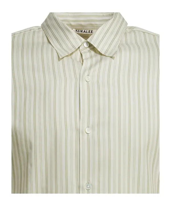 Auralee Striped Long Sleeve Shirt