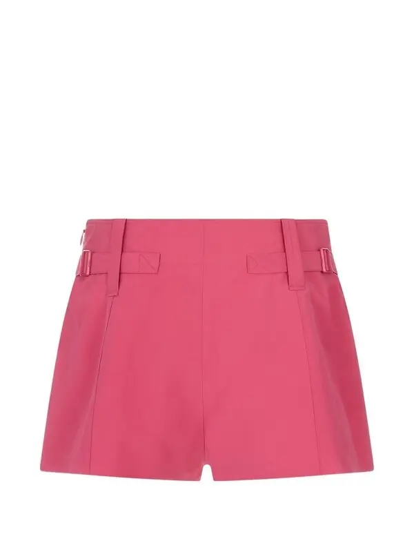 Chloé Button-detail Buckled-strap Mini Shorts - Raspberry Smoothie Color