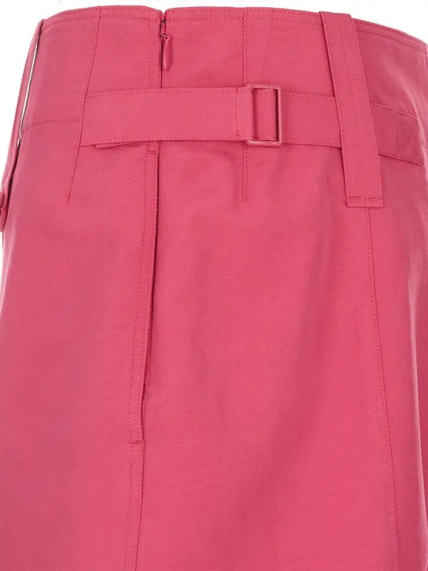 Chloé Button-detail Buckled-strap Mini Shorts - Raspberry Smoothie Color