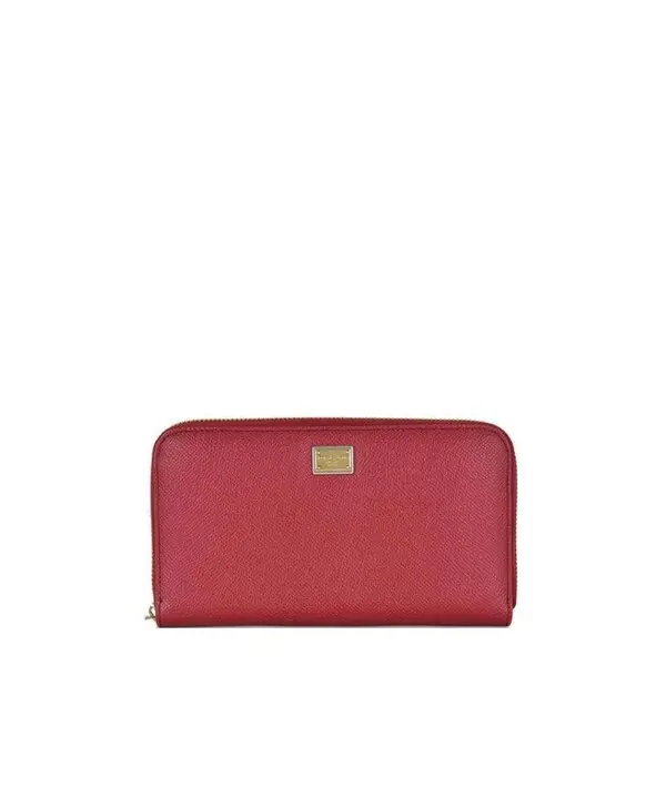 Dolce & Gabbana Logo Details Wallet - Red