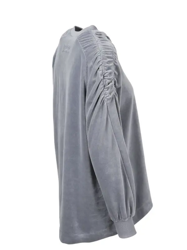 Alberta Ferretti Ruched Chenille Sweatshirt