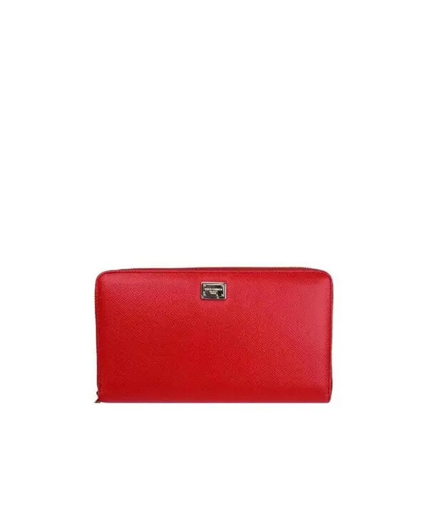 Dolce & Gabbana Logo Details Wallet - Red