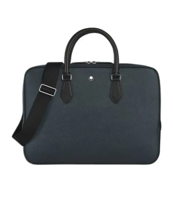 Montblanc Sartorial Thin Document Case - Tweed Blue
