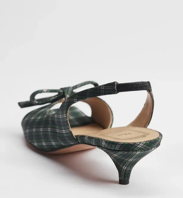 Dior Slingback Heeled Sandals With Bow Detailing