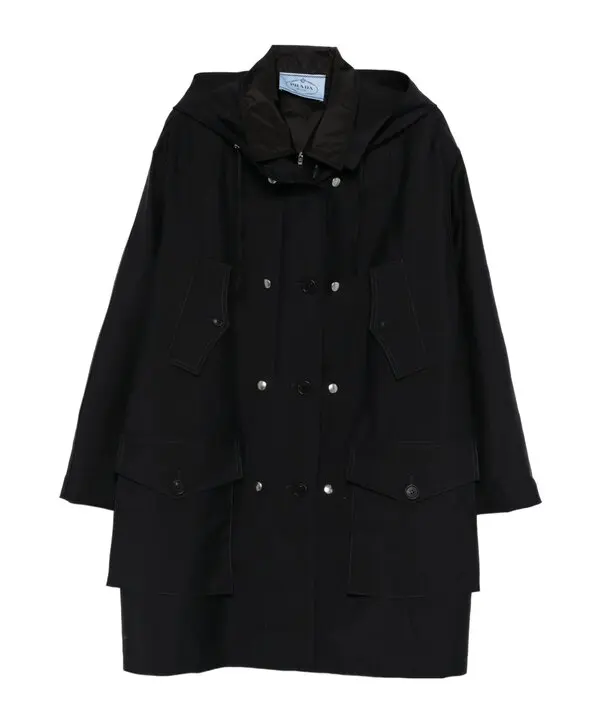Prada Button-up Hooded Jacket
