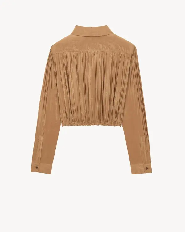 Saint Laurent Lavallière Blouse - Caramel