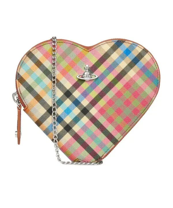 VIVIENNE WESTWOOD Heart Crossbody Bag - Heather Check