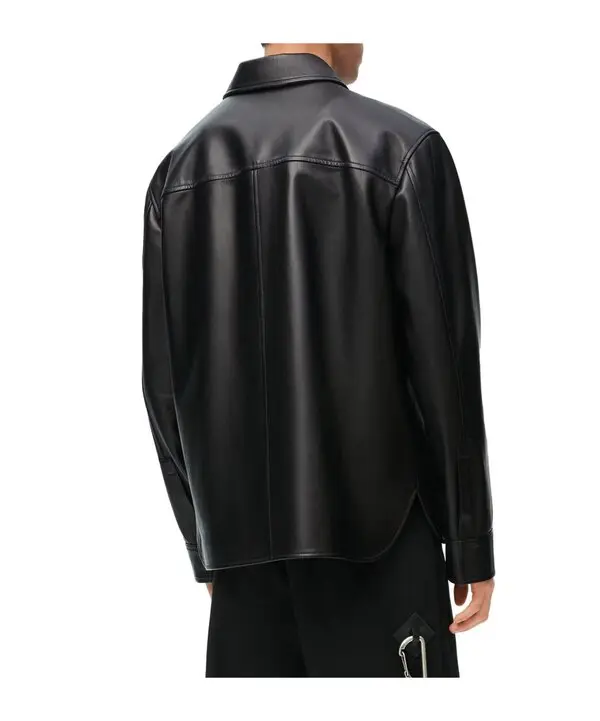 Loewe Logo Debossed Overshirt - Black