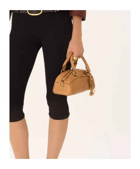 Chloé Logo Plaque Zip-up Small Bowling Bag - Bleached Brown