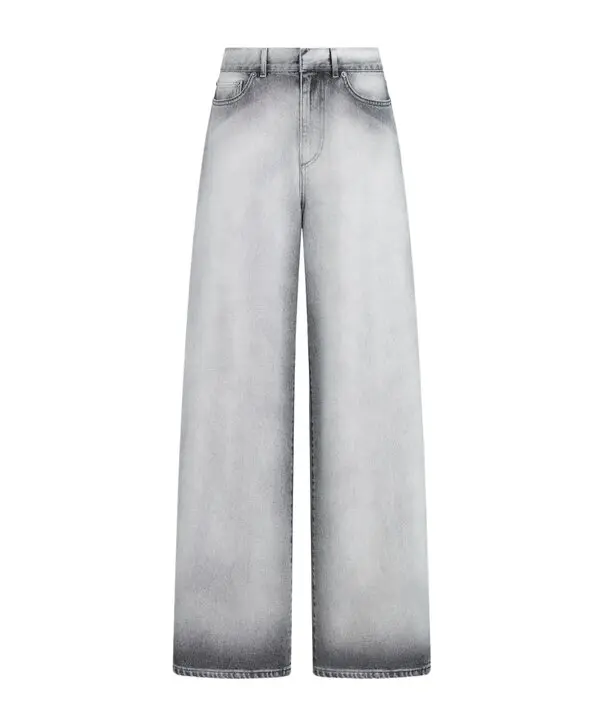 Dior Flared Jeans In Washed Denim - No