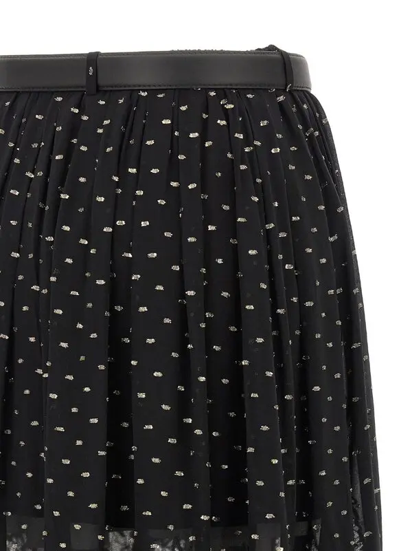 SELF-PORTRAIT Chiffon Lace Maxi Skirt