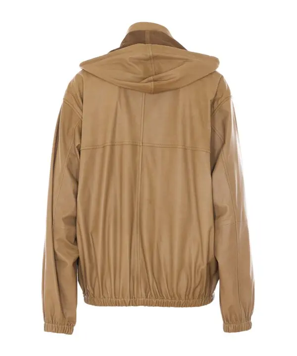 Auralee Long-sleeved Leather Jacket