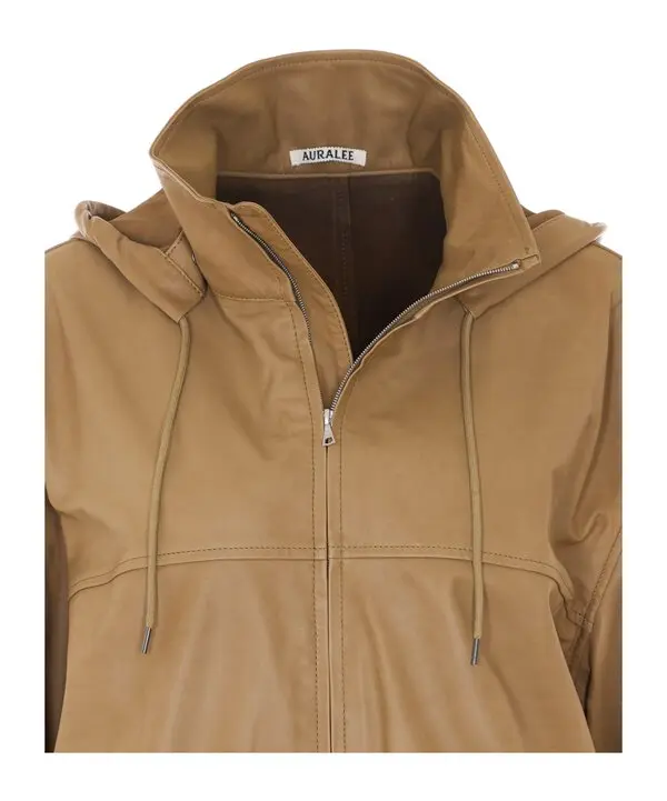 Auralee Long-sleeved Leather Jacket