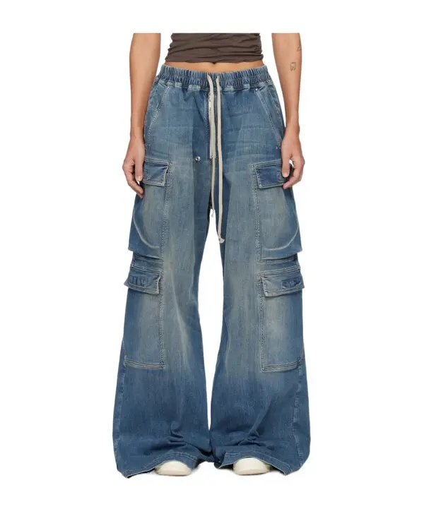 Rick Owens Belt Loop Jeans - Washed Indigo