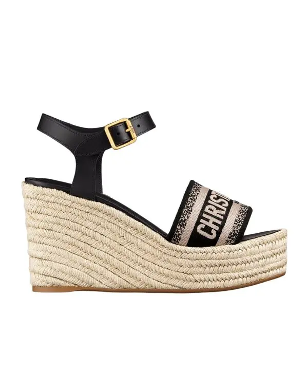 Dior Dway Wedge Sandal - Black