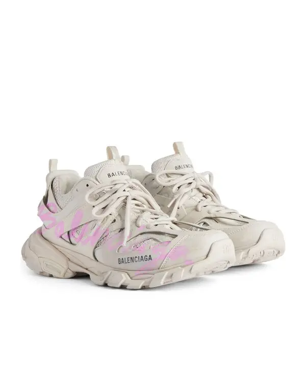 Balenciaga Track Sneakers - Beige/pink