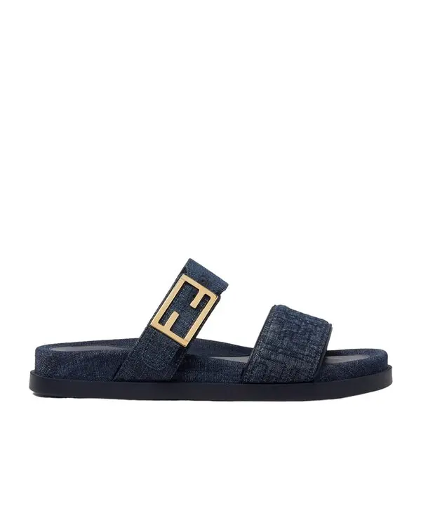 Fendi Feel Ff Buckled Sandals - Blue