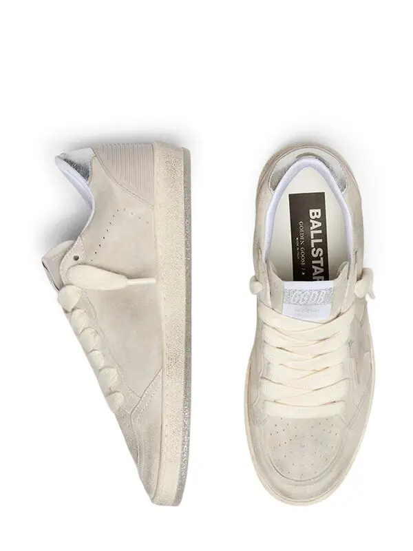 GOLDEN GOOSE Ball Star Lace-up Sneakers - Gray/silver