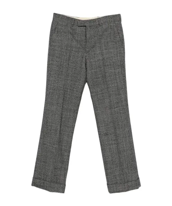 Valentino Garavani Cuffed-hem Trousers - Gray