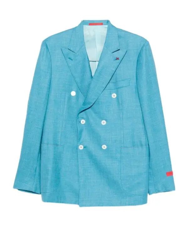 Isaia Long-sleeved Double-breasted Blazer