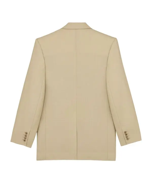 Saint Laurent Single-breasted Notched Lapel Blazer - Light Brown