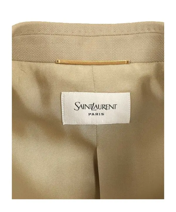 Saint Laurent Single-breasted Notched Lapel Blazer - Light Brown