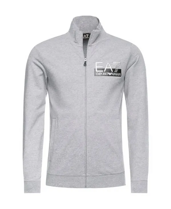 EA7 Logo Collar Zip-up Jacket