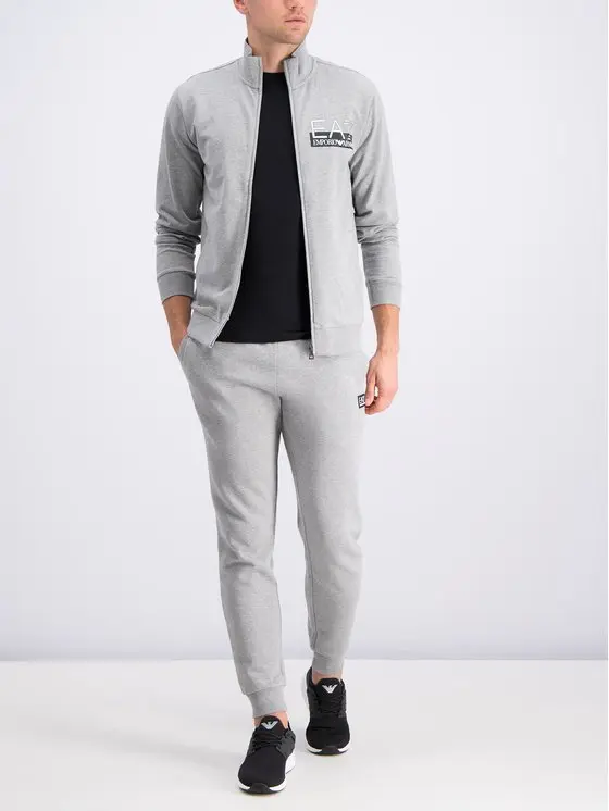 EA7 Logo Collar Zip-up Jacket