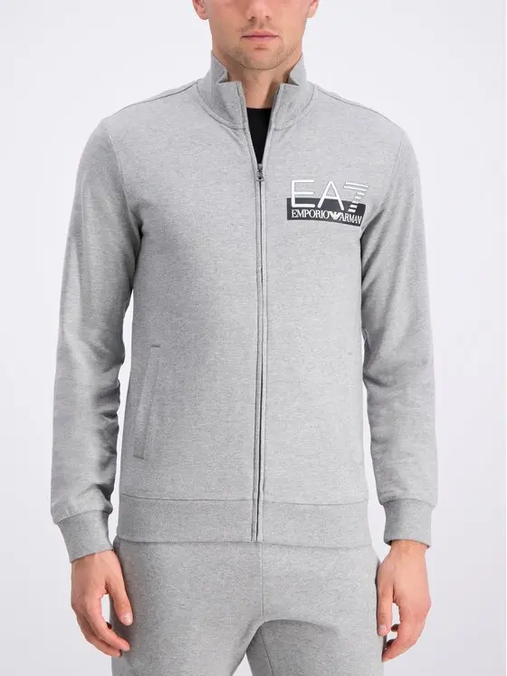 EA7 Logo Collar Zip-up Jacket