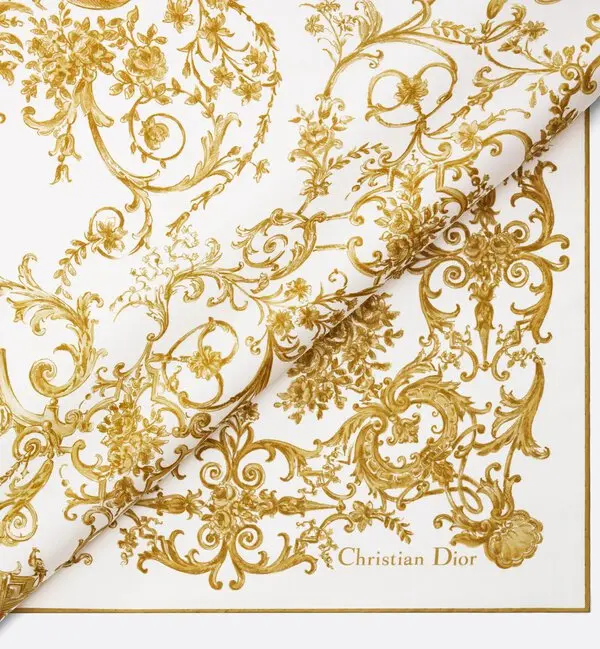 Dior Dioresque Butterfly 90 Square Scarf - White