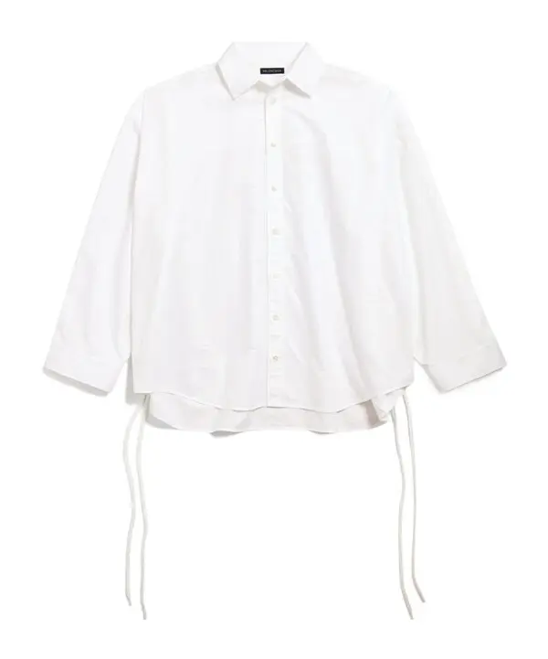 Balenciaga Oversized Lace-up Shirt - White