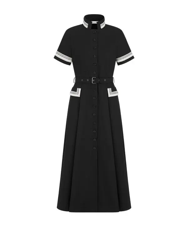 Dior Mid-length Flared Shirtdress With Tassels