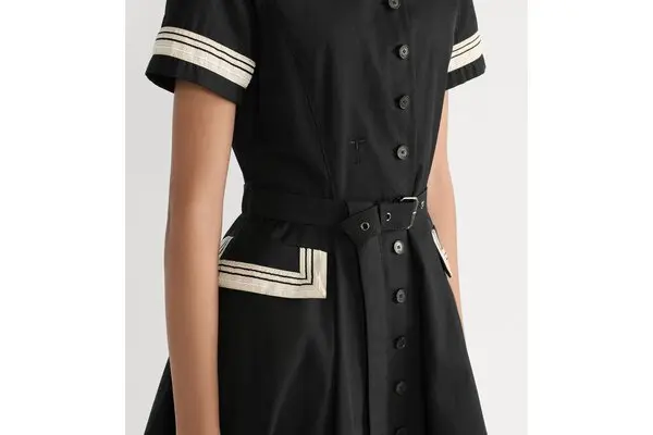 Dior Mid-length Flared Shirtdress With Tassels