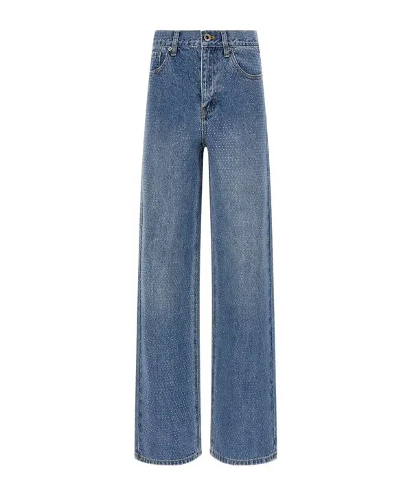 SELF-PORTRAIT Embellished Jeans - Blue