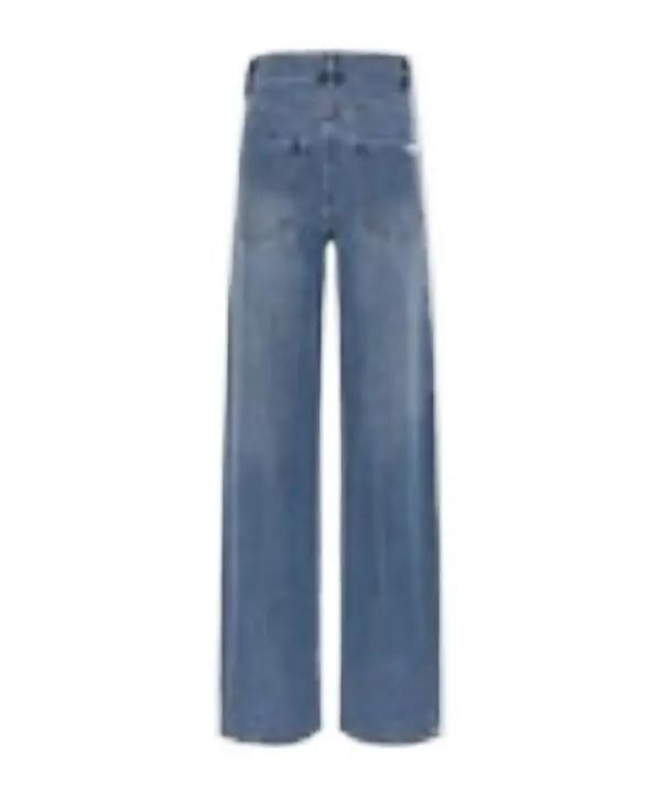 SELF-PORTRAIT Embellished Denim Straight Leg Jeans