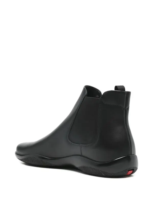 Prada Chelsea Boots With Pull Tab - Black