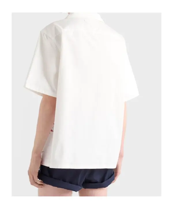 Prada Graphic Printed Short-sleeved Shirt - Red
