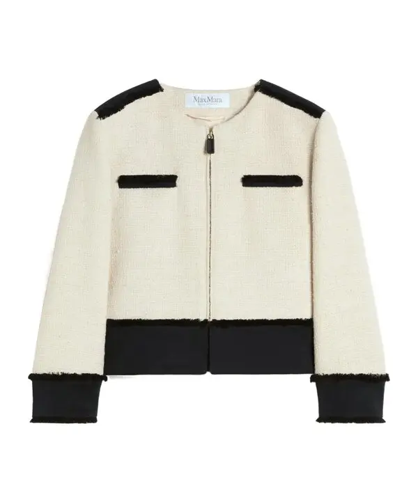 Max Mara Pagaia Fringed Trim Jacket