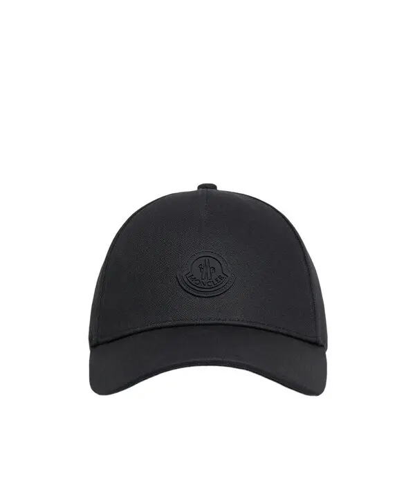 Moncler Baseball Cap With Logo Patch - Black
