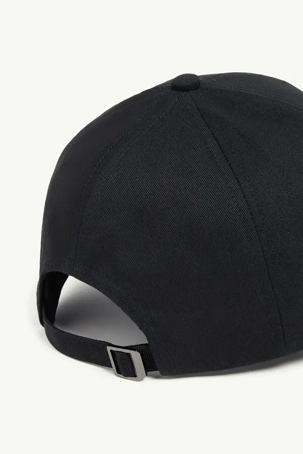 Moncler Baseball Cap With Logo Patch - Black