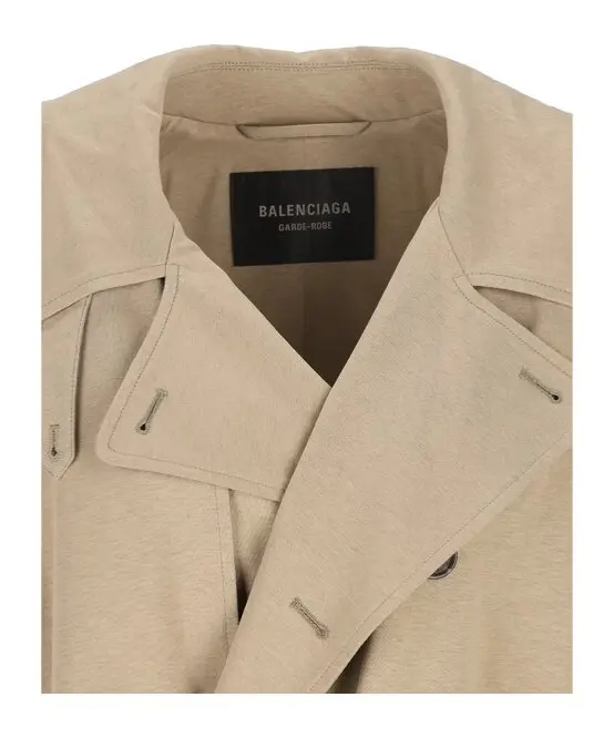Balenciaga Belted Double-breasted Trench Coat