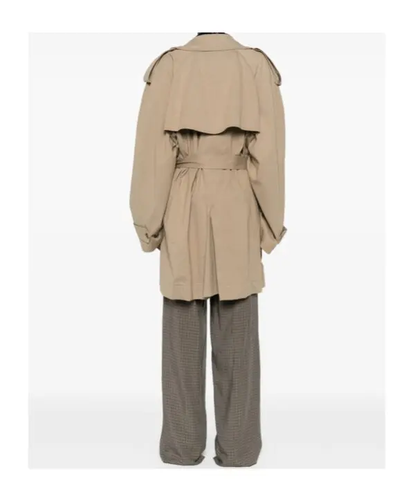 Balenciaga Belted Double-breasted Trench Coat