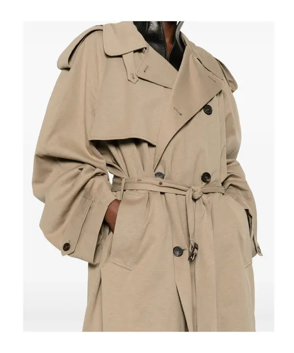 Balenciaga Belted Double-breasted Trench Coat