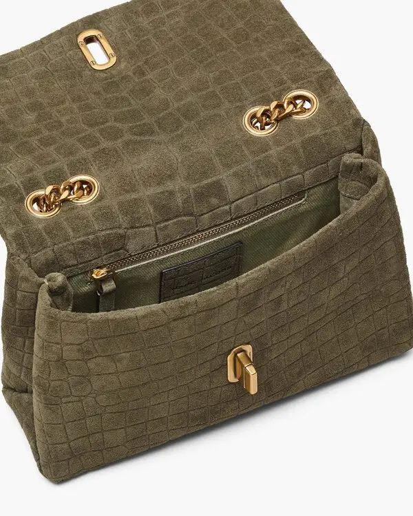 Marc Jacobs Chain Strap Shoulder Bag With Turn Lock Closure - Olive