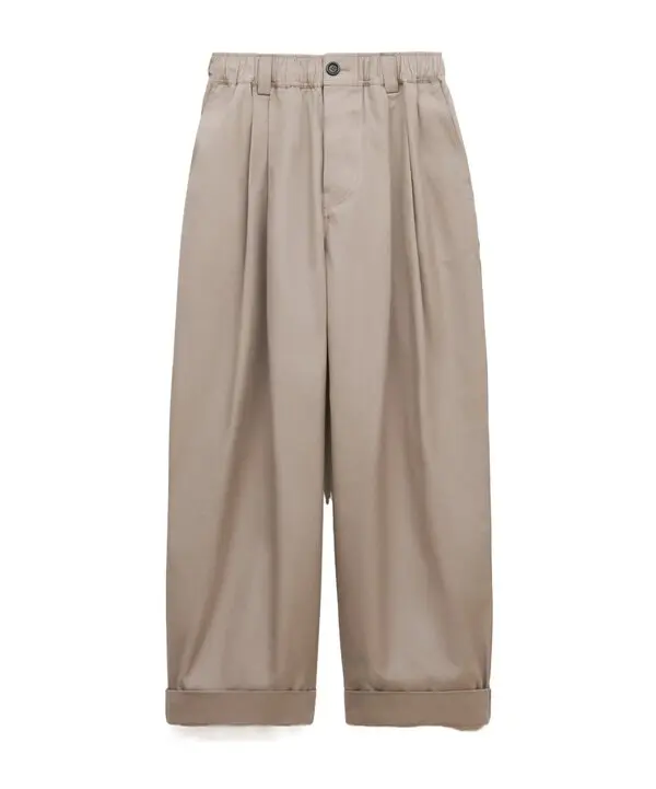 Marni Pleated Canvas Trousers - Atmosphere