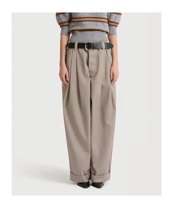 Marni Pleated Canvas Trousers - Atmosphere