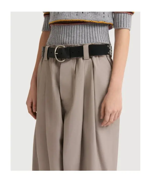 Marni Pleated Canvas Trousers - Atmosphere